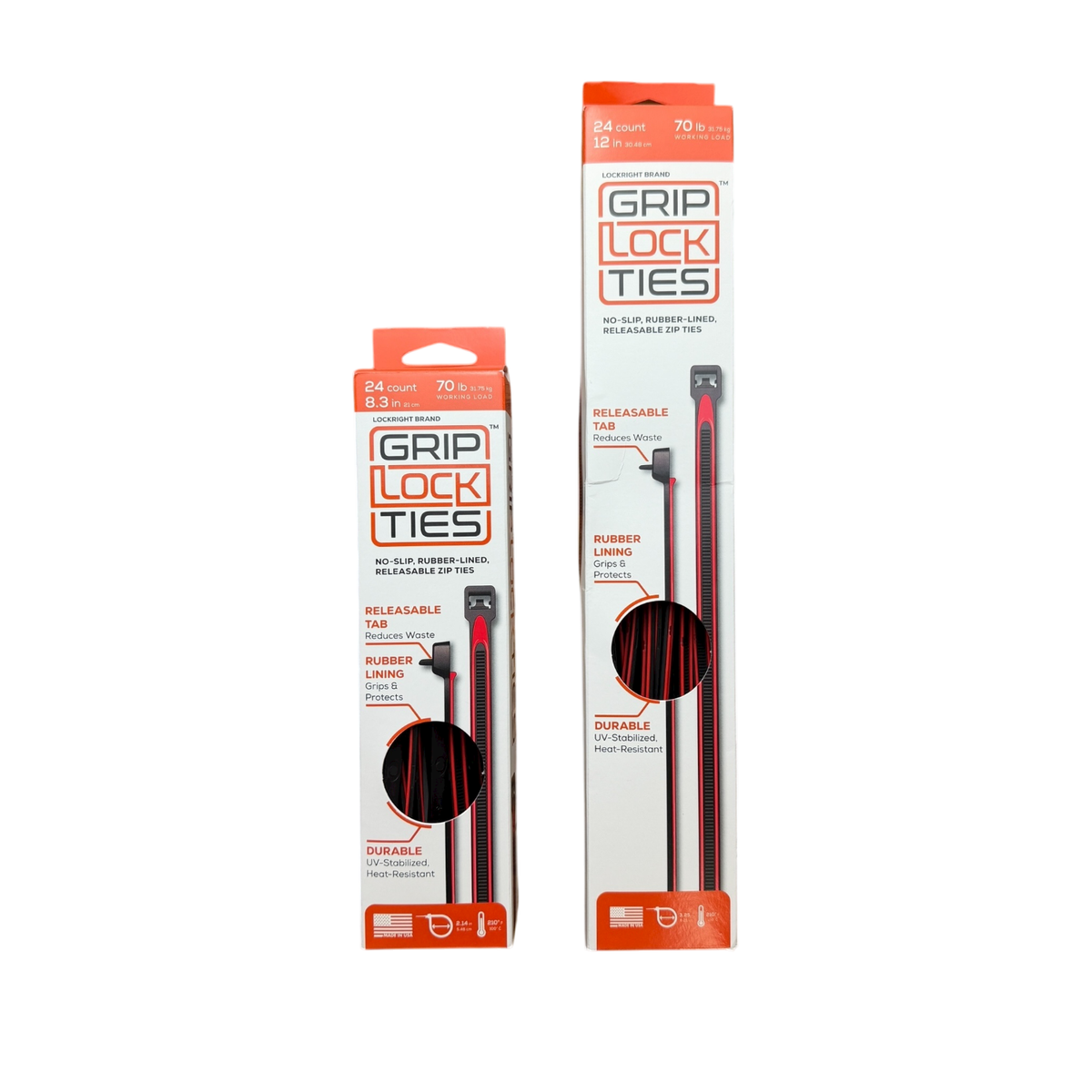 Grip Lock Non Slip Removable Zip Ties — Race German