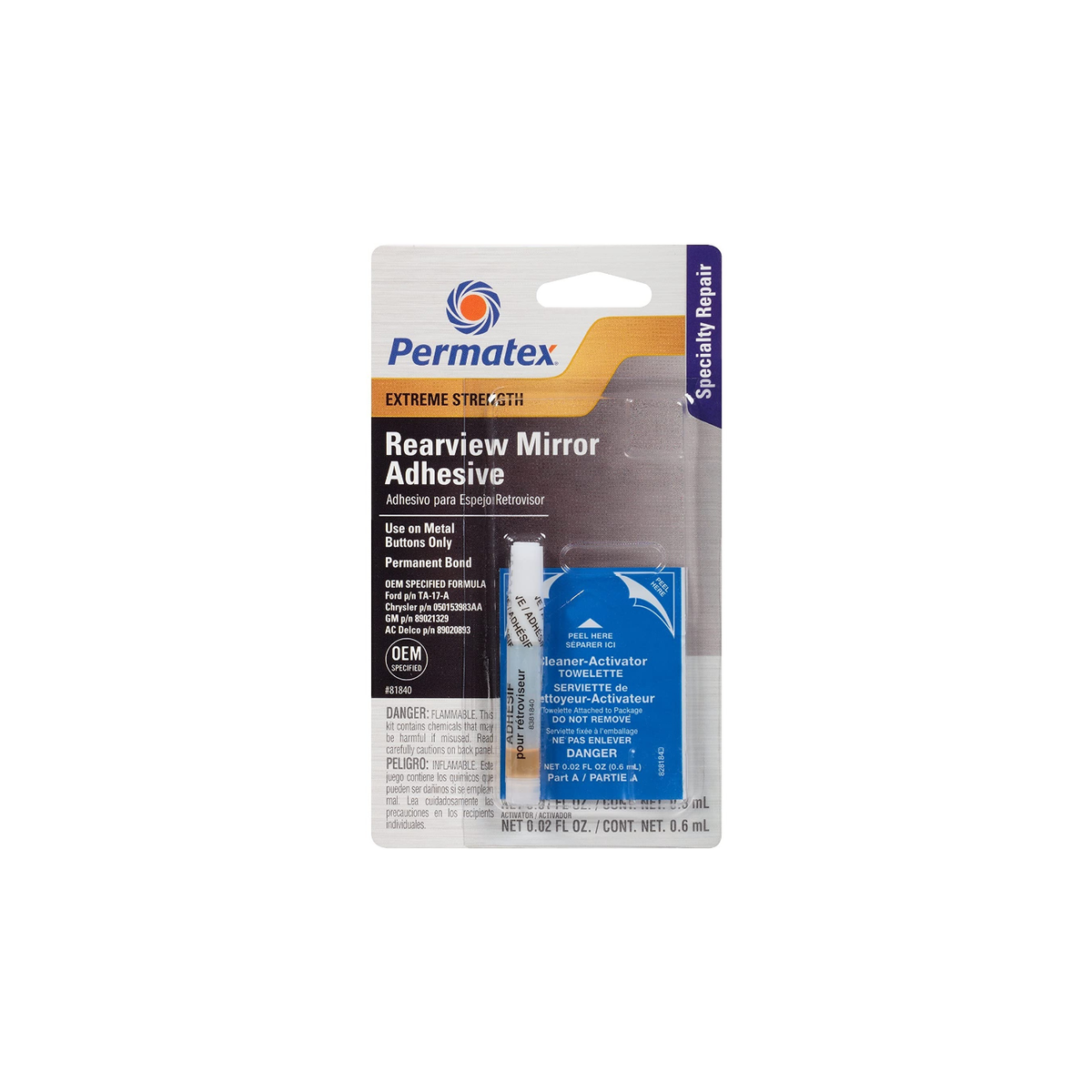 Permatex Rear View Mirror Adhesive — Race German